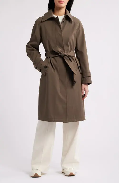 Bcbgmaxazria Water Resistant Belted Trench Coat - Military Green