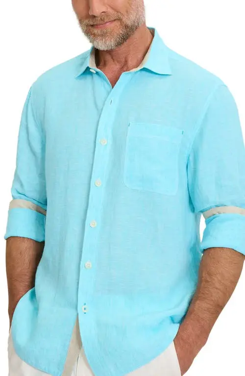 Tommy Bahama Paradise Breezer Linen Shirt - Blue Radiance