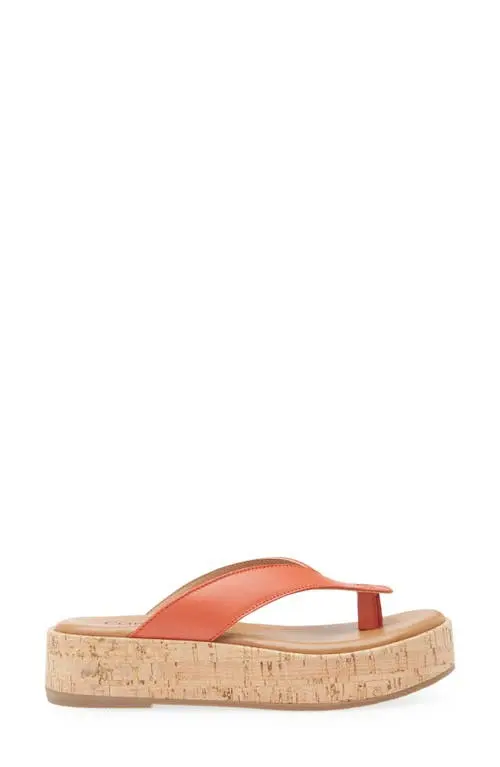 Cordani Kendra Platform Flip Flop - Papaya Leather