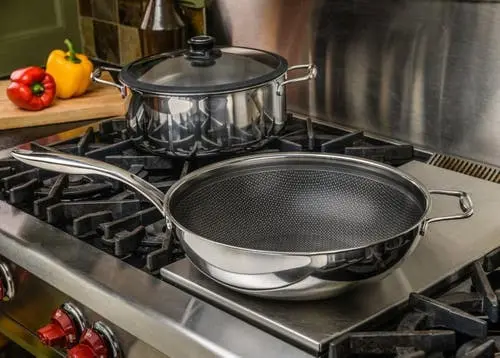 FRIELING Black Cube 12-1/2 Inch Stainless/nonstick Hybrid Wok