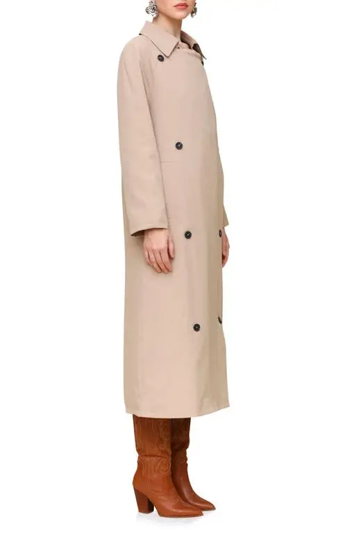 Avec Les Filles Waterfall Drape Front Trench Coat