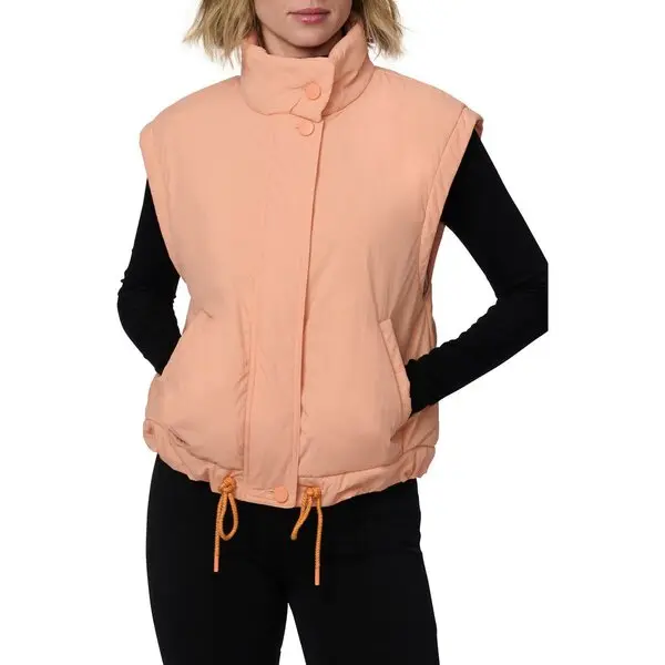 Bernardo Recycled Nylon Crinkle Puffer Vest