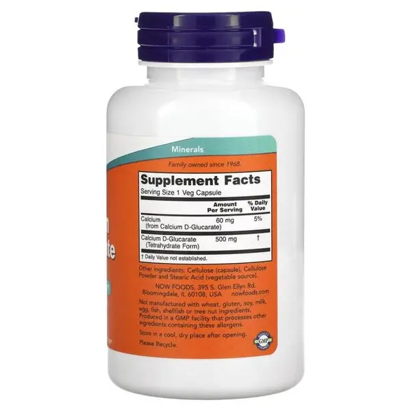 NOW FOODS Calcium D-glucarate 90 Capsules