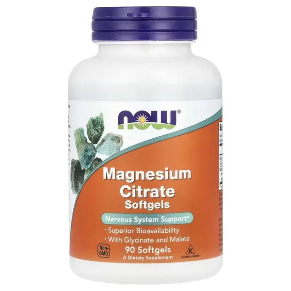 NOW FOODS Magnesium Citrate Gels 90 Softgel Capsules