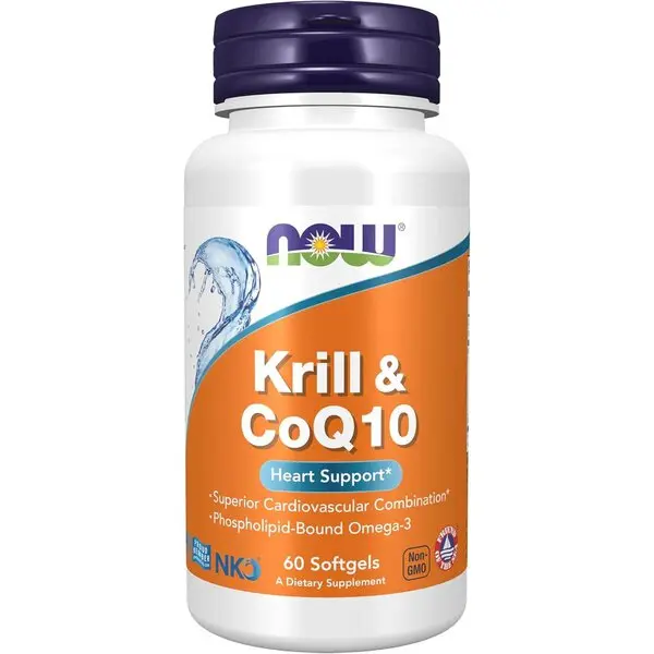 NOW FOODS Krill Oil & Coq10 60 Softgels - One-color