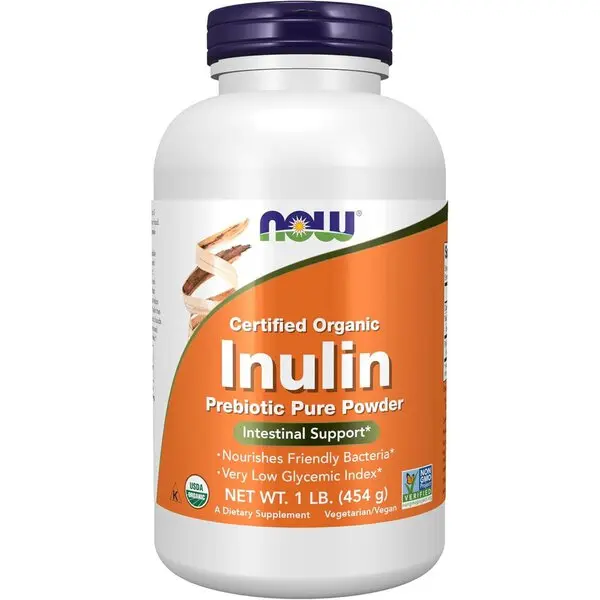 NOW FOODS Inulin Prebiotic Pure Powder 454 Grams - One-color