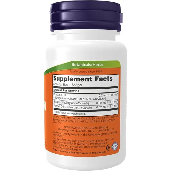 NOW FOODS Oregano Oil 90 Softgels
