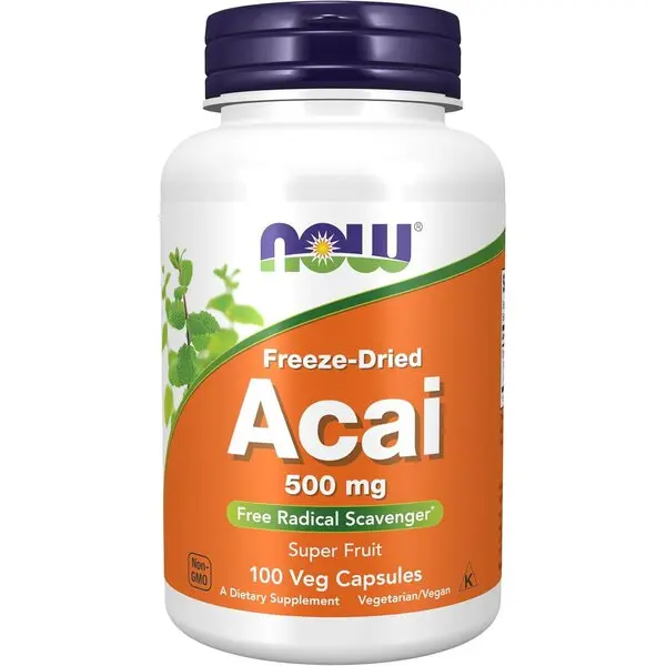 NOW FOODS Acai 500mg 100 Capsules - One-color