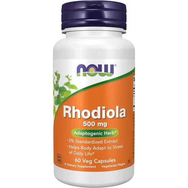 NOW FOODS Rhodiola 500mg 60 Capsules - One-color