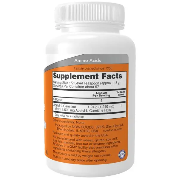 NOW FOODS Acetyl-l Carnitine Powder 85 Grams - One-color