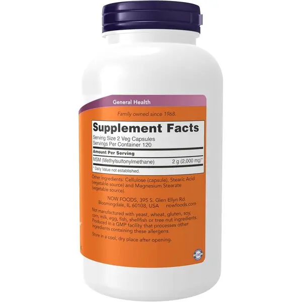 NOW FOODS Msm 1000mg 240 Capsules