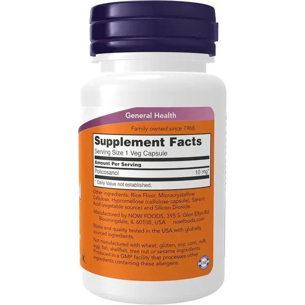NOW FOODS Policosanol 10mg 90 Capsules
