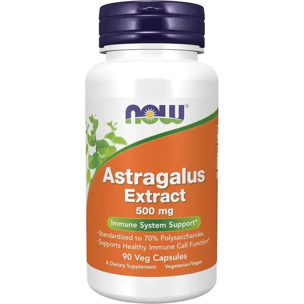 NOW FOODS Astragalus Extract 500mg 90 Capsules - One-color