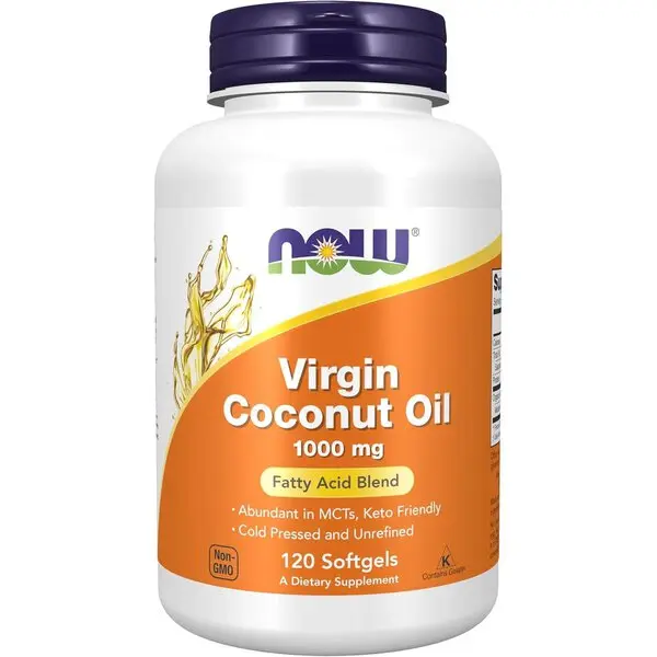 NOW FOODS Virgin Coconut Oil 1000mg 120 Softgels