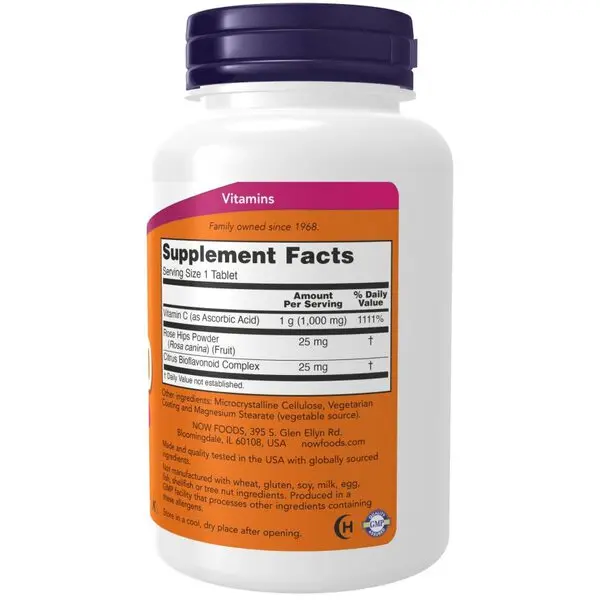 NOW FOODS Vitamin C-1000 250 Tablets - One-color