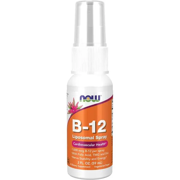 NOW FOODS B-12 Liposomal Spray 1000mcg 59 Milliliters - One-color