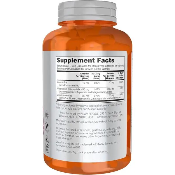 NOW FOODS Zma 180 Capsules