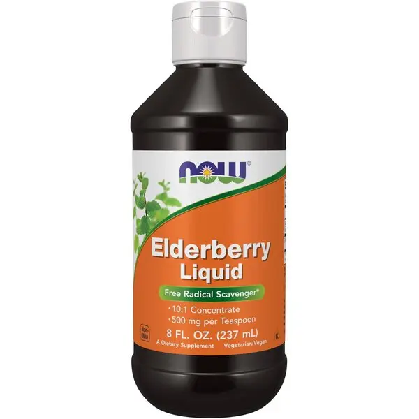 NOW FOODS Elderberry Liquid 237 Milliliters - One-color