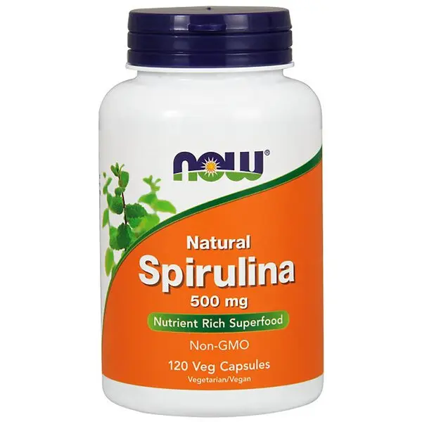 NOW FOODS Spirulina 500mg 120 Capsules - One-color
