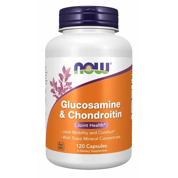 NOW FOODS Glucosamine & Chondroitin 120 Capsules - One-color
