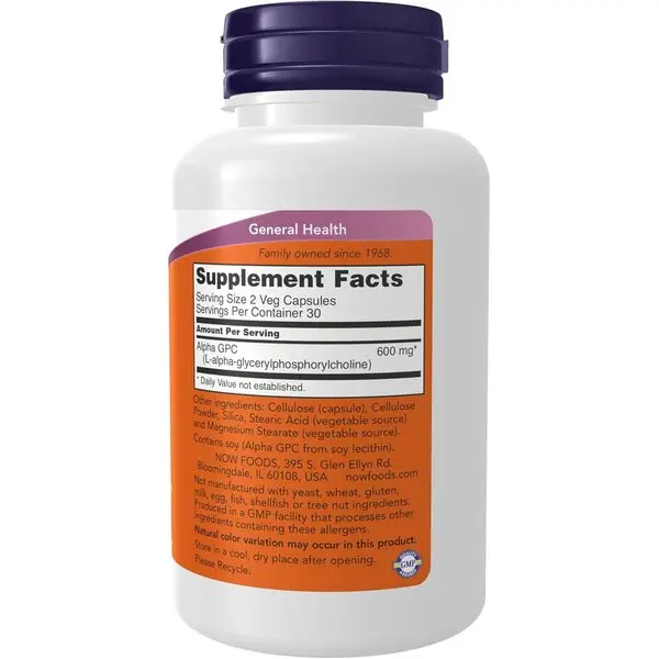 NOW FOODS Alpha Gpc 300mg 60 Capsules