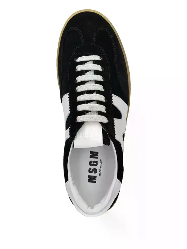 MSGM Panelled Low Top Sneakers - Black