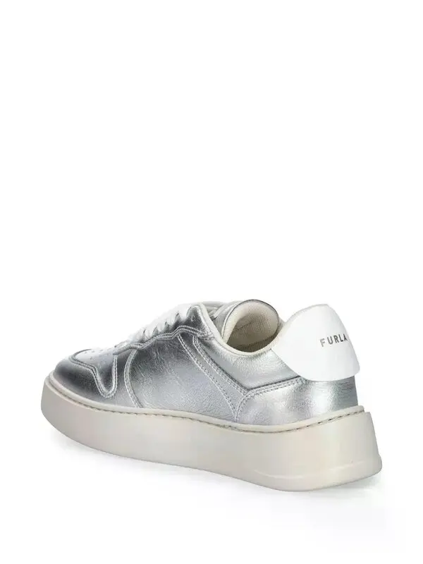 Furla Metallic Effect Trainers - Silver