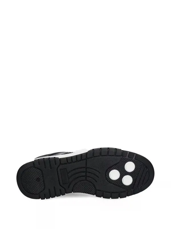 MSGM Panelled Leather Sneakers - Black