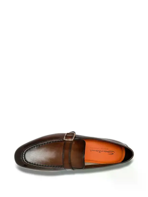Santoni Buckled Leather Loafers