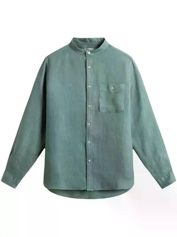 Woolrich Band-collar Button-up Shirt