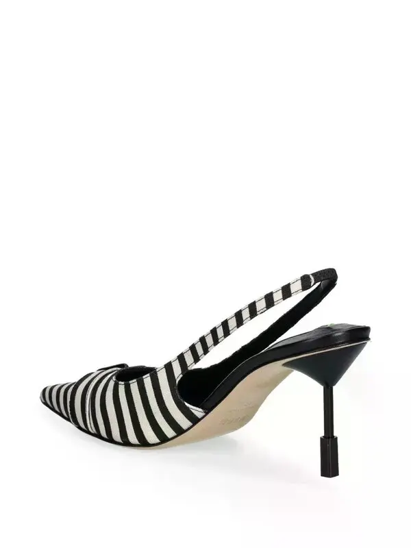 MSGM 90mm Striped Pumps - Black