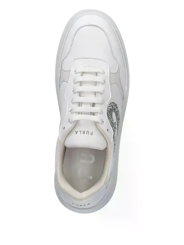 Furla Glitter Detailing Sneakers - White