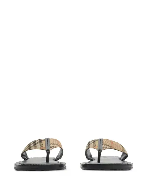 Burberry Check Pavilion Slides - Neutrals