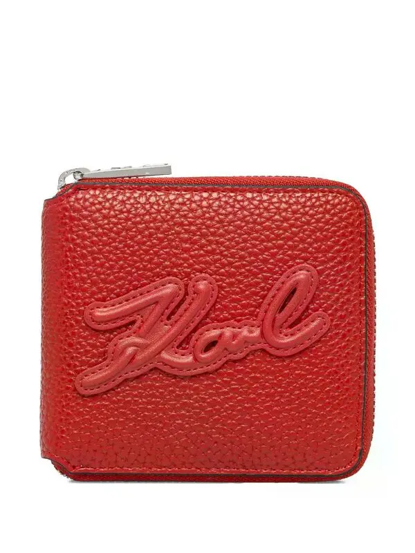 Karl Lagerfeld Leather Wallet - Red