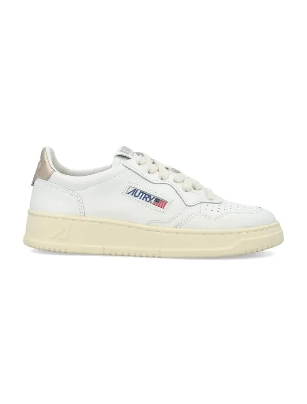 AUTRY Leather Medalist Low Sneakers - Bianco