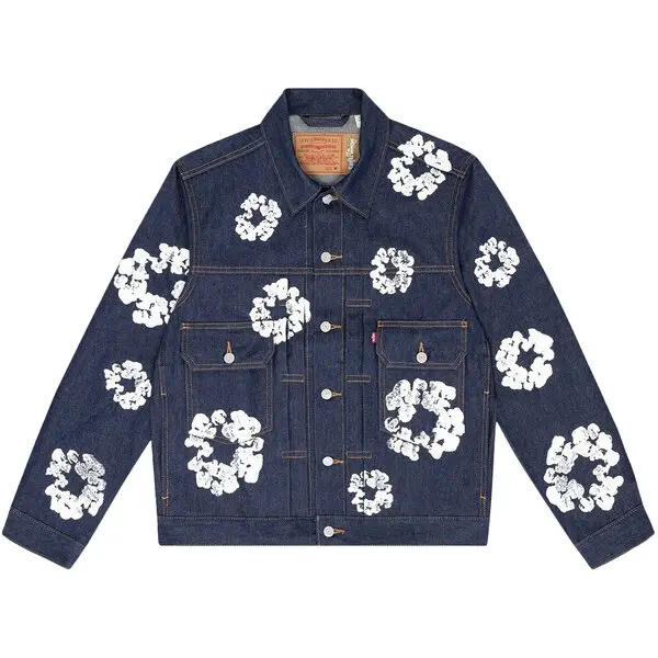DENIM TEARS Type Ii All Over Wreath Jacket - Blue