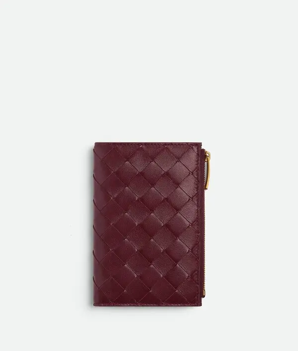 BOTTEGA  VENETA Intrecciato Medium Bi-fold Wallet - Barolo