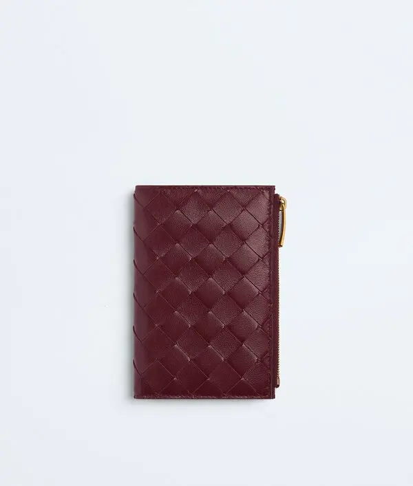 Bottega Veneta Intrecciato Medium Bi-fold Wallet - Barolo