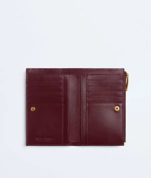 Bottega Veneta Intrecciato Medium Bi-fold Wallet - Barolo