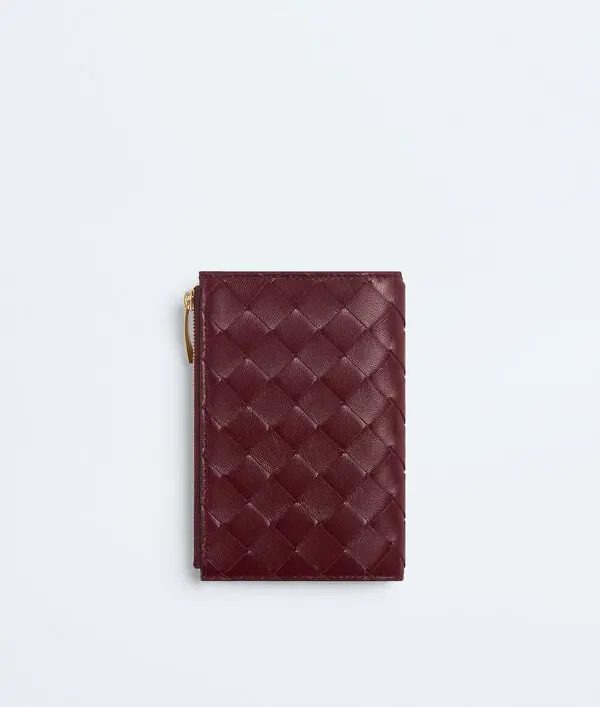 Bottega Veneta Intrecciato Medium Bi-fold Wallet - Barolo