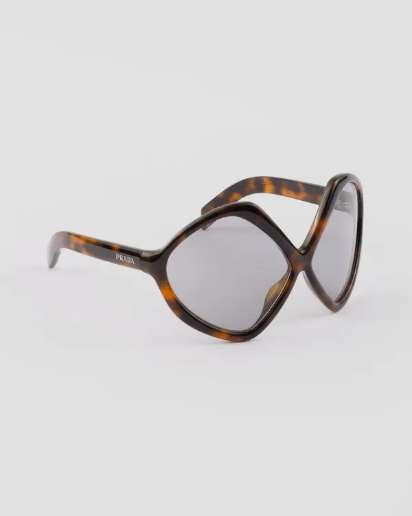 Prada Havana - Tortoiseshell- Silver Prada PR B03V Eyeglasses Frames in Havana Caramel – Designer  main image 3