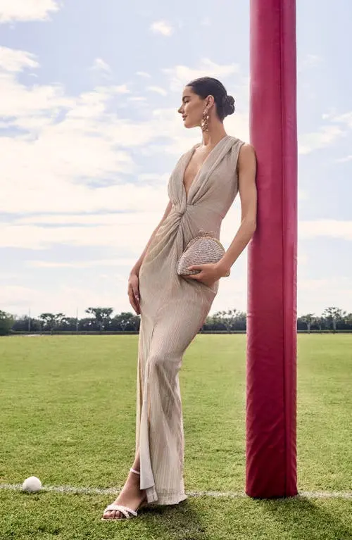 Badgley Mischka Knot Front Gown
