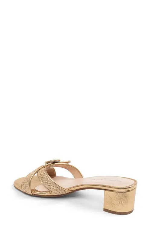 PATRICIA GREEN Geneva Raffia Slide Sandals