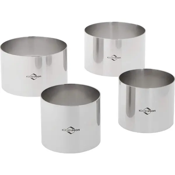 KUCHENPROFI Cooking Ring Molds, 4 Piece Set, 2.5-inch & 3-inch
