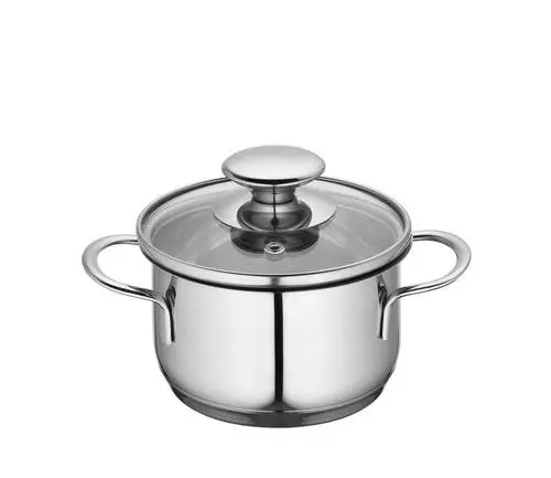 KUCHENPROFI Mini Stockpot W/ Glass Lid, 0.7 Qt - Silver