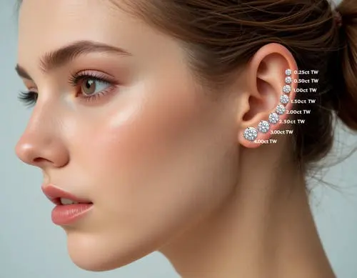BLISS DIAMOND Certified 4 Ct Tw Round Lab Grown Diamond Stud Earrings