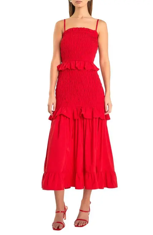 Endless Rose Ruffle Smocked Maxi Dress