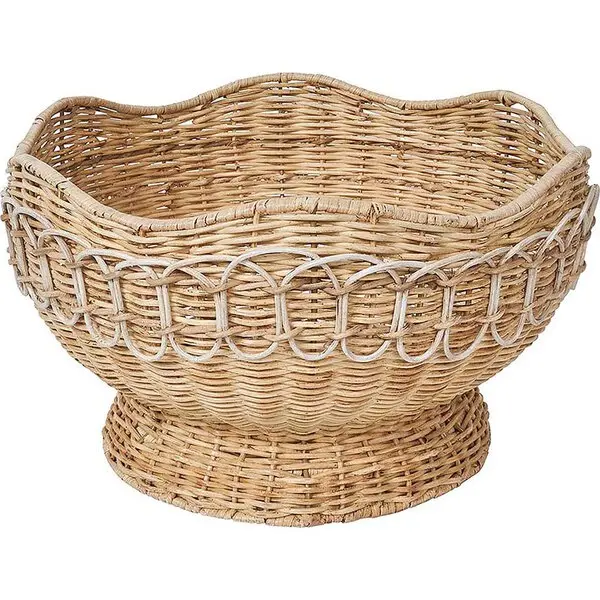 JULISKA Provence Rattan Bowl - Whitewash