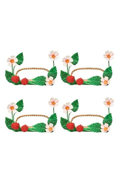 JULISKA Meadow Raspberry Set Of 4 Card Holders - Multi