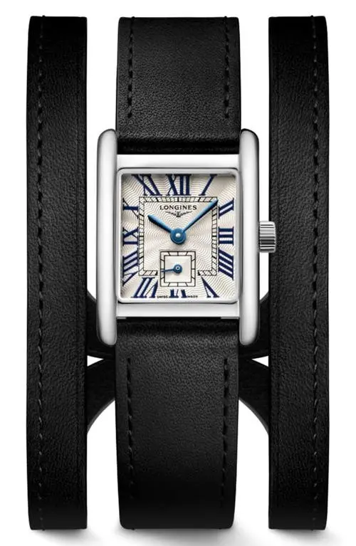 LONGINES Mini Dolcevita Three-row Leather Strap Watch - Silver